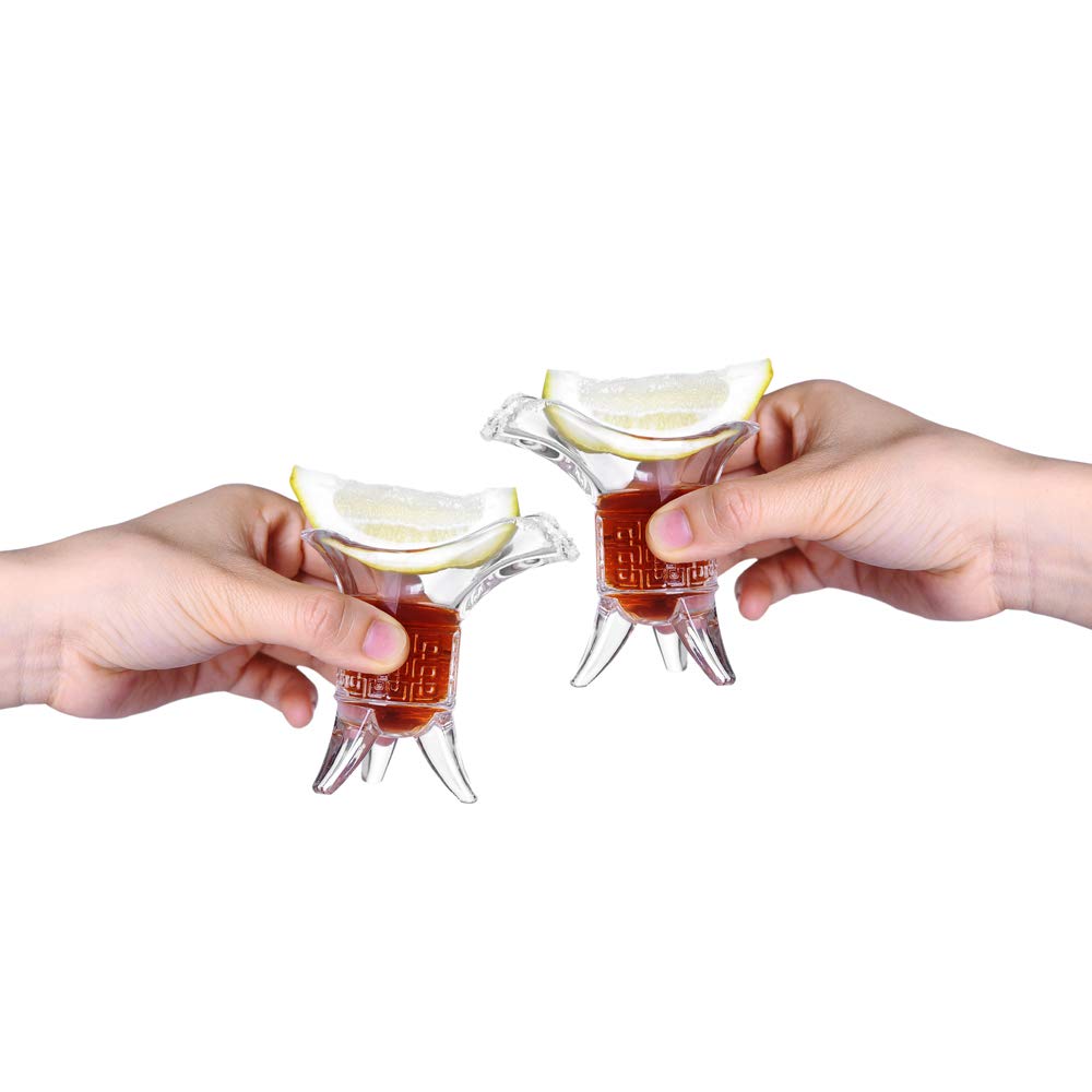 Soju Shot Glasses, 1oz Unique Shot Glasses Set of 6/Special Tequila Glasses/Port Glasses