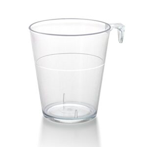 BARCONIC 2oz Clear Plastic Shot Glass with Hook