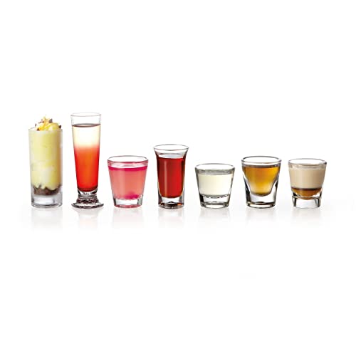 G.E.T. SW-1425-1-CL-EC 1 oz. Shot Glasses, Break Resistant Plastic, Dishwasher Safe, Shatter Resistant, Small, Clear (Pack of 4)