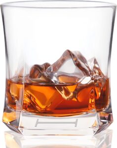 yjgs whiskey glass, engraved monogrammed bourbon glass, 10 oz old fashioned cocktail glass personalized whiskey glass for men, bourbon gifts ideas for dad, husband, groomsman gifts(letter i)