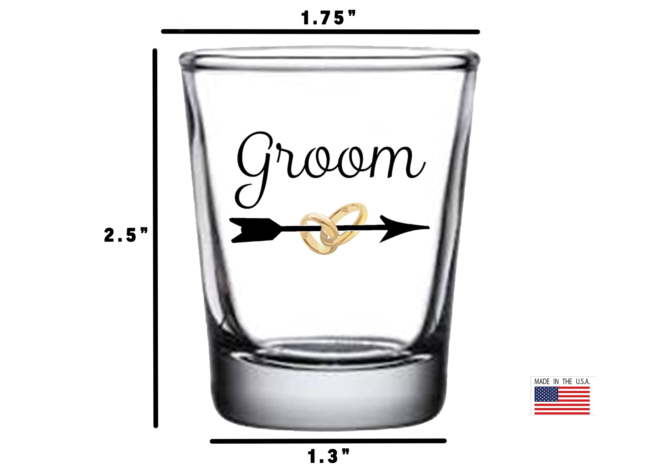 Rogue River Tactical Bride and Groom Shot Glass Set Gift For Husband Wife Newlywed Wedding Gift Set Novelty