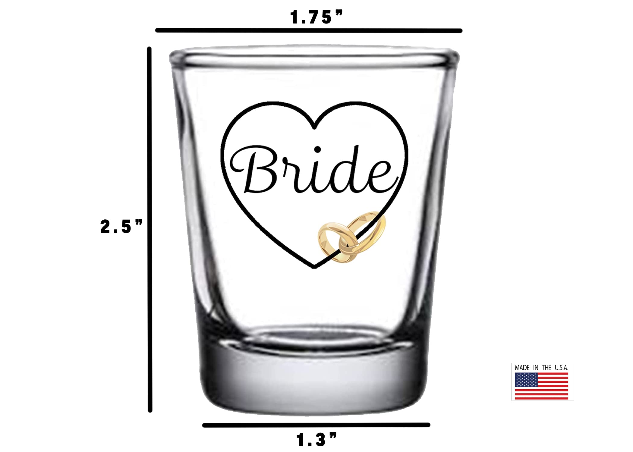 Rogue River Tactical Bride and Groom Shot Glass Set Gift For Husband Wife Newlywed Wedding Gift Set Novelty