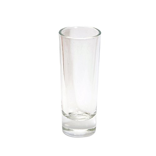 Thirsty Rhino Anja, Round 2 oz Tall Shooter Shot Glass with Heavy Base, Clear Glass