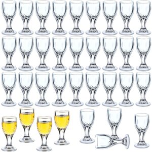 ioffersuper 36-pack shot glasses set, 10ml/0.338 oz mini shot glasses with stem, mini wine glasses, thickness glass