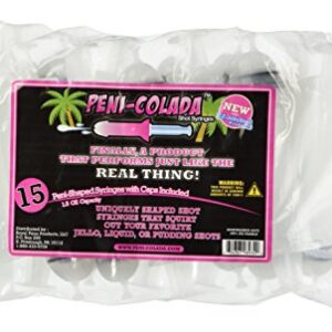 Clear Peni Colada Jello Shot Syringes - 15 Piece Set