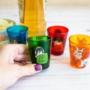 Surreal Entertainment Avatar: The Last Airbender Chibi Characters 2-Ounce Shot Glasses | Set of 4