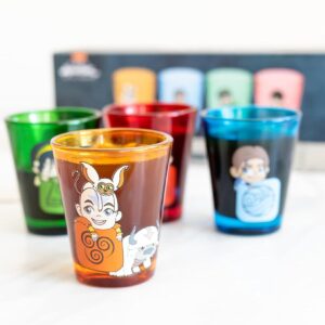 Surreal Entertainment Avatar: The Last Airbender Chibi Characters 2-Ounce Shot Glasses | Set of 4