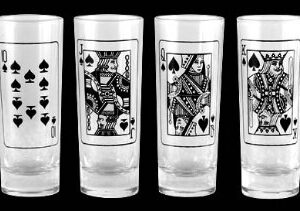 BARCONIC Poker 2oz Shot Glass Set - 6 Pack