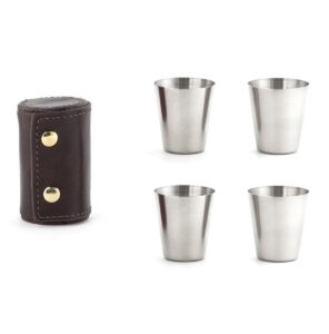 kikkerland metal shot glasses