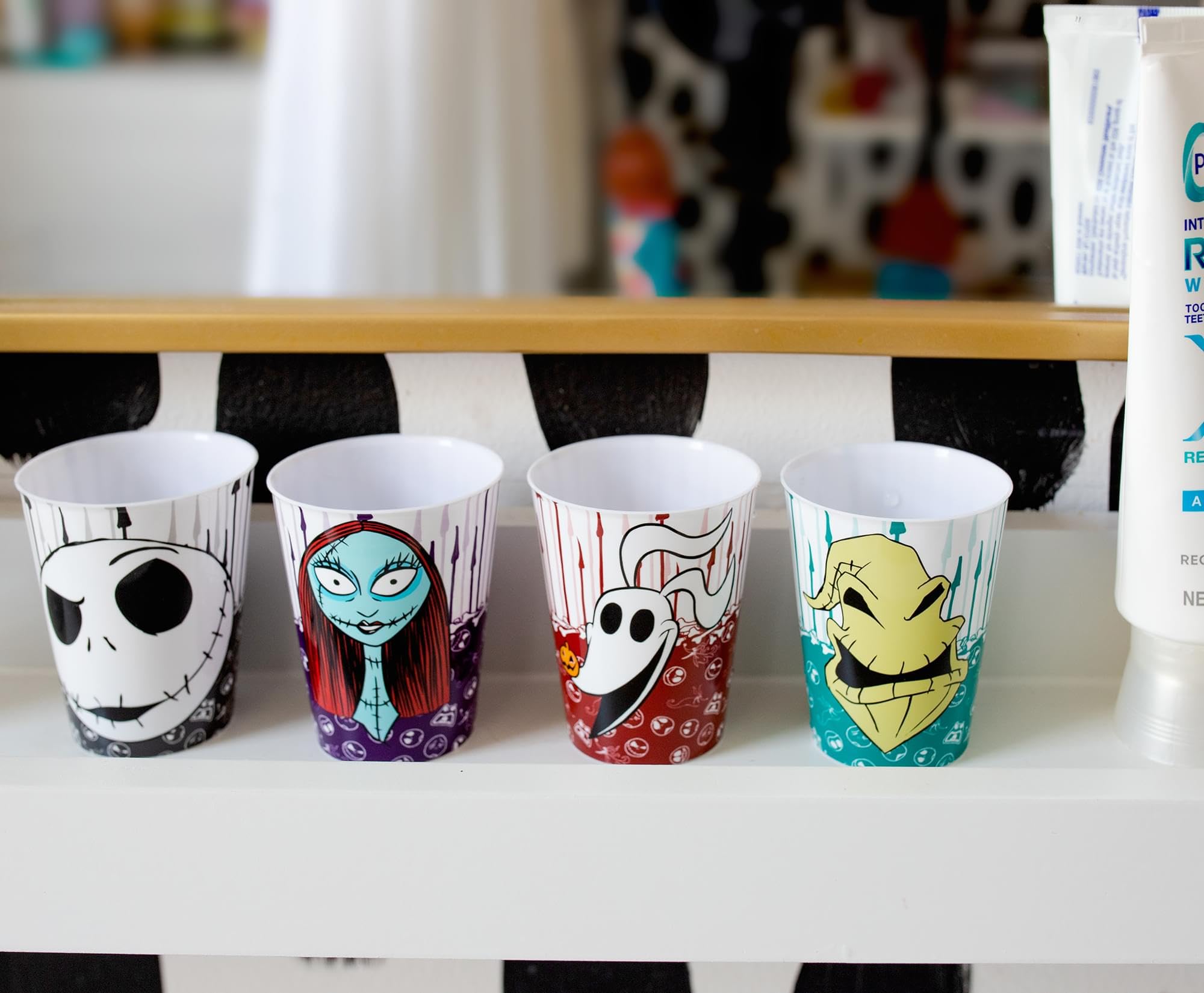 The Nightmare Before Christmas Disney Faces 2-Ounce Plastic Mini Cups | Set of 4