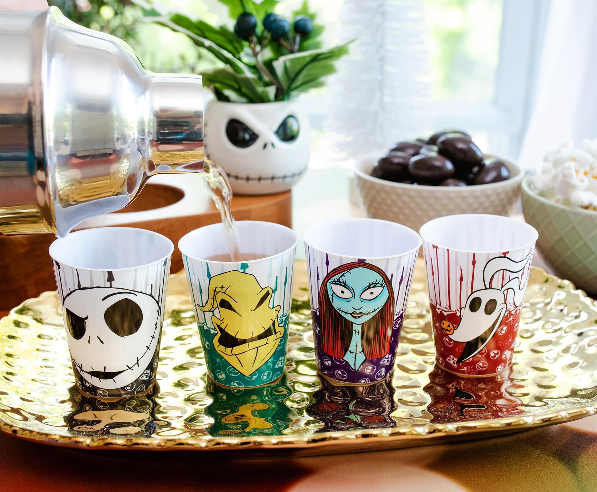 The Nightmare Before Christmas Disney Faces 2-Ounce Plastic Mini Cups | Set of 4