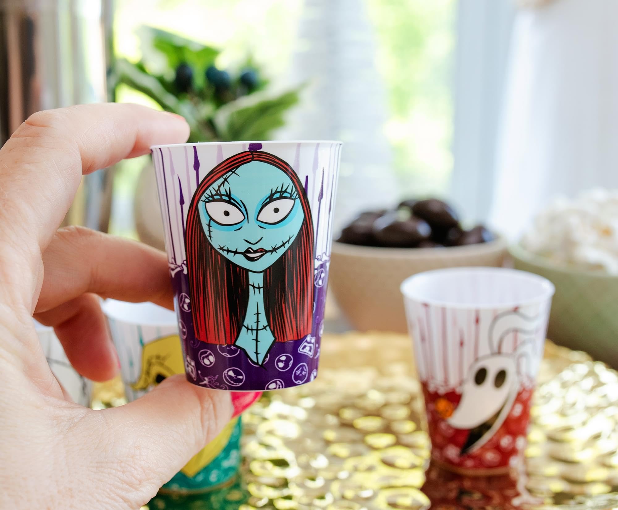 The Nightmare Before Christmas Disney Faces 2-Ounce Plastic Mini Cups | Set of 4