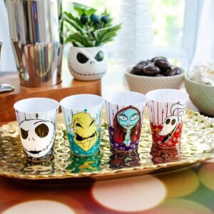 The Nightmare Before Christmas Disney Faces 2-Ounce Plastic Mini Cups | Set of 4