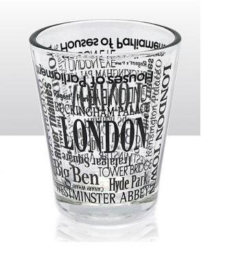 London Names Shot Glass