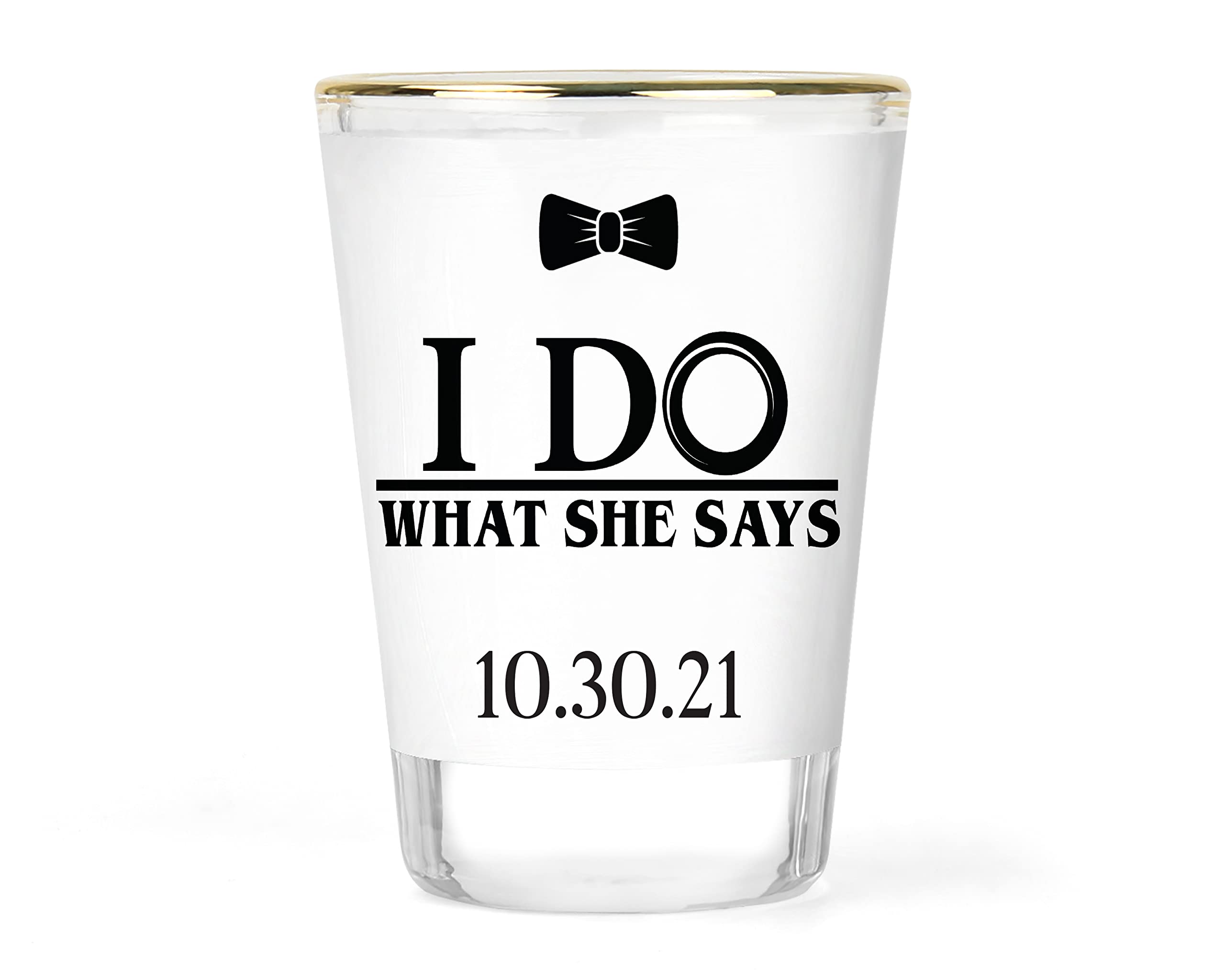 Personalized Wedding Gift for Couple | Bride Groom Gift | I Do and I Do What She Says Gift Set | Just Married Couple | Funny Wedding Gift