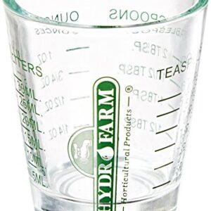 Hydrofarm HGMMSG HYFHGMMSG Mini Measure Shot Glass, 12 Per Pack, 1 EA, Clear Printed