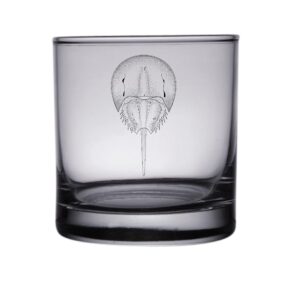 hullspeed designs horseshoe crab - engraved rocks glass set of 2