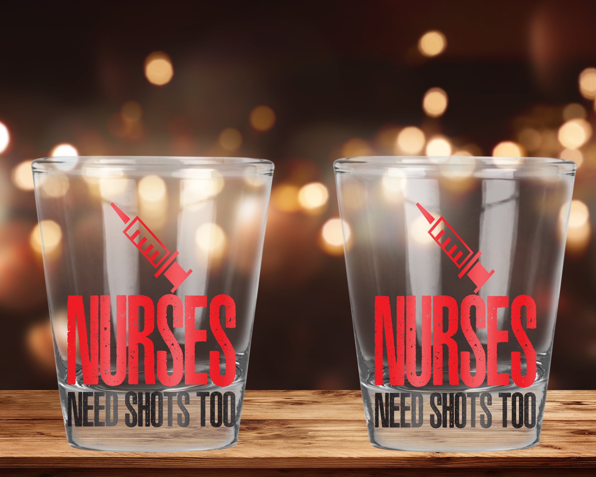 Crazy Bros Tees Nurses Need Shots Too - Funny Birthday Idea for Nurses - 1.75 OZ Shot Glass (2)