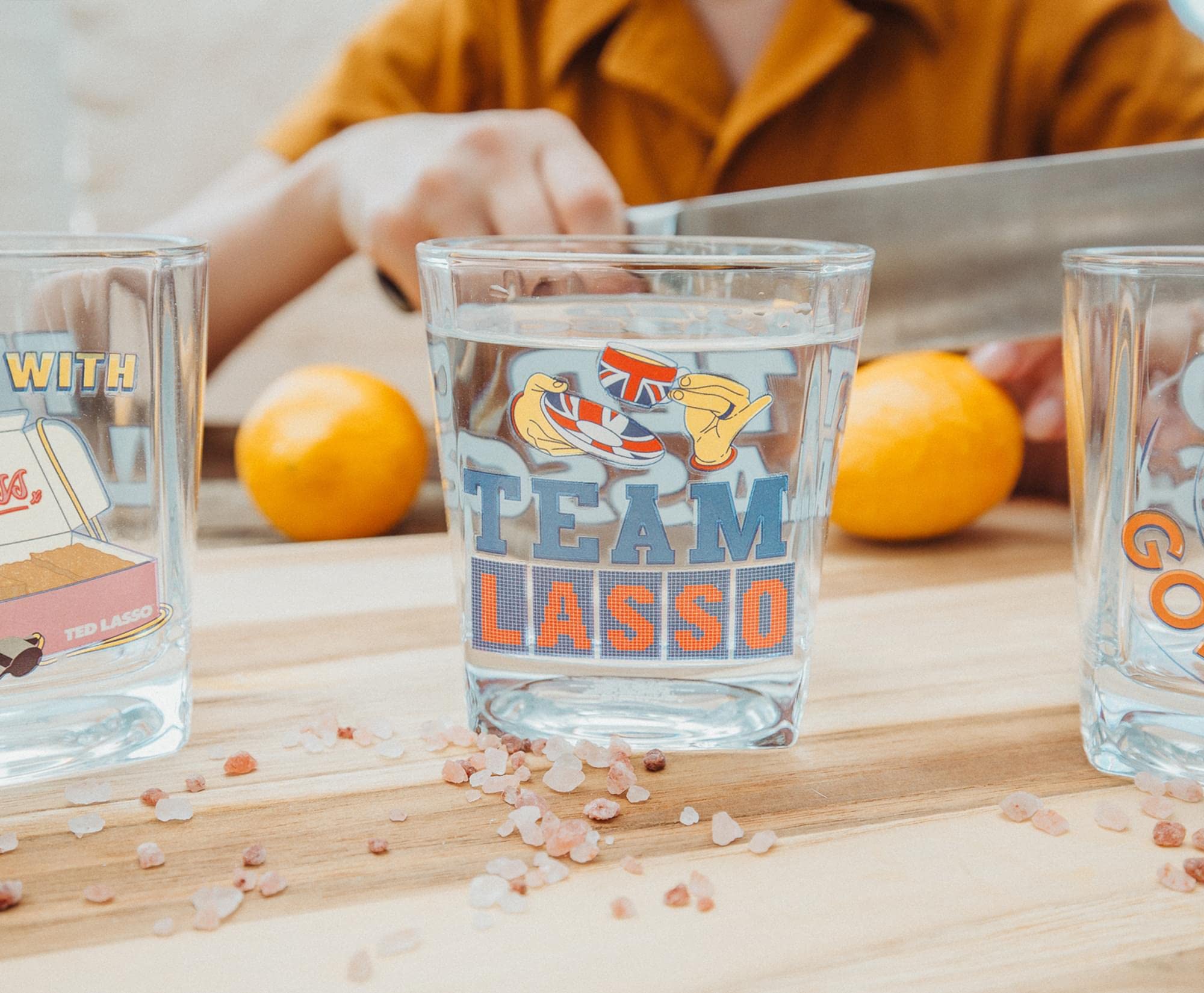 Silver Buffalo Ted Lasso 10-Ounce Mini Rocks Glasses | Set of 4