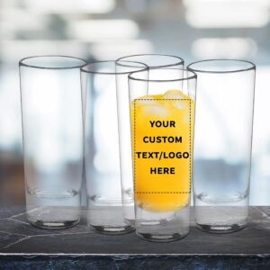 Custom Cordial Shooter Shot Glasses 2 oz. Set of 10, Personalized Bulk Pack - Great for Birthdays, Parties, Indoor & Outdoor Events - Clear