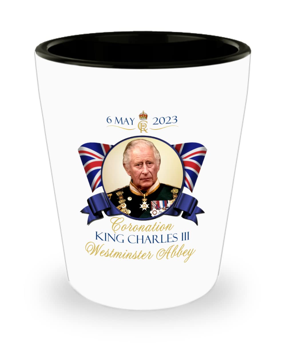 Cyber Hutt West King Charles III Coronation 2023 Commemorative Shot Glass