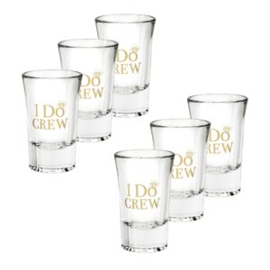 lillian rose set of 6 i do bridal party shot glasses