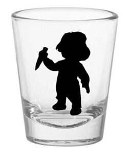 chucky childs play shot glass