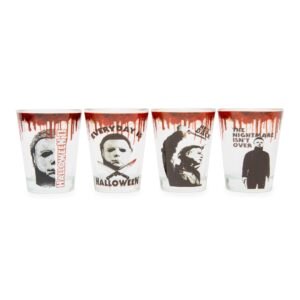 halloween ii michael myers 2-ounce mini shot glasses | set of 4