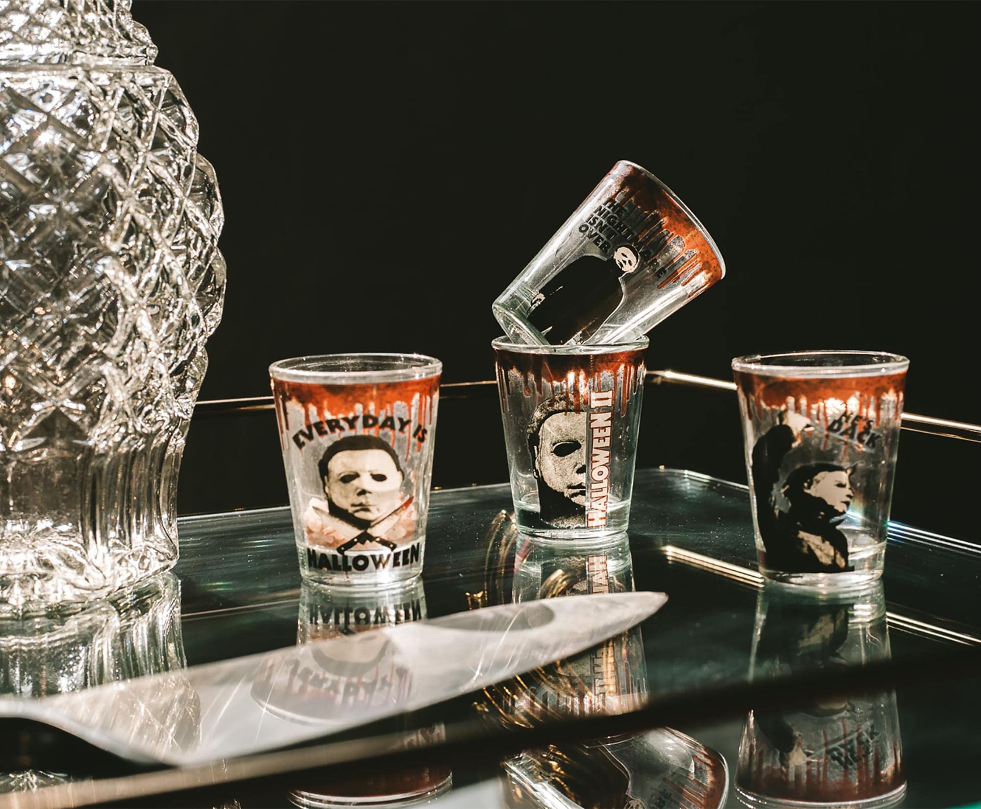 Halloween II Michael Myers 2-Ounce Mini Shot Glasses | Set of 4