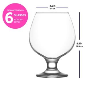 lav Brandy Snifters Set of 6 - Cognac Glasses 13.25 Oz - Brandy Glasses ...