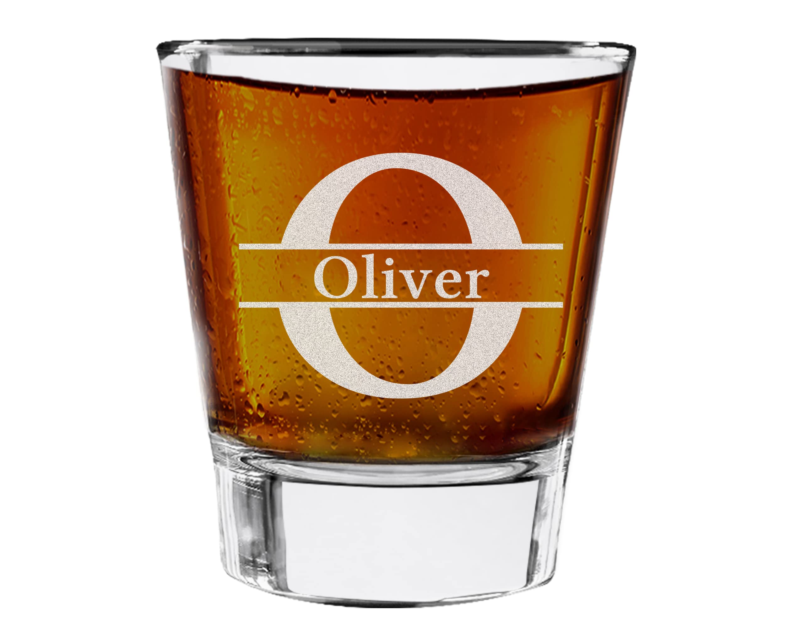 Personalized Shot Glass 1.5 oz Custom Shot Glass with Name and Monogram Whiskey Tequila Liqueur Heavy Base Mini Glass for Drinkware Decoration Gift