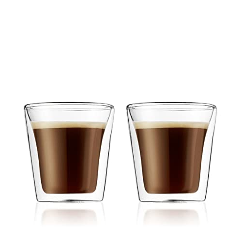 Bodum Canteen Double Wall Espresso/Shot Glass, Set of 2