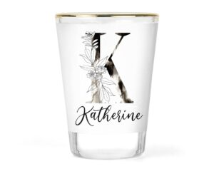 custom shot glass - monogram glass - customizable shot - monogram shot glass - initial shot - gift for her - personalized shot