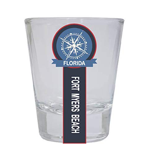 Fort Myers Beach Florida Nautical Souvenir Round Shot Glass