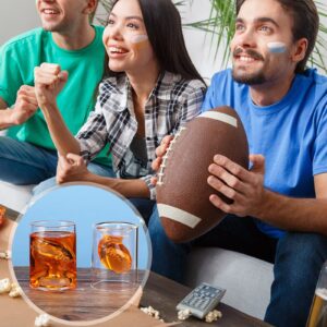 Set of 6 3.4/6.8 oz Football Reversible Shot Glasses Clear Football Fan Shot Cups Football Glasses Football Cups Football Lover Gifts for Men Sports Football Party Drinking Whiskey Beer Liquor Wine