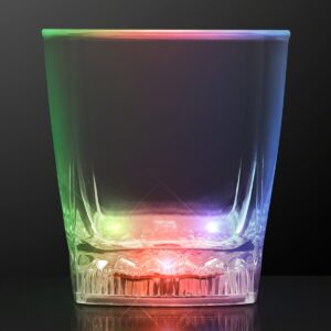 flashingblinkylights color change light up led rocks glass, rounded cube shape (set of 4)