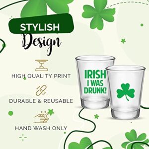 Your Dream Party Shop Irish I was Drunk - St Patrick's Day Shot Glasses - 1.75oz Green St Patty's Day Shot Glasses, Set of 12 St. Patrick Day Drinking Glasses, Irish Gifts Shot Glasses