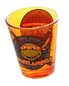 teenage mutant ninja turtles orange michelangelo shot glass