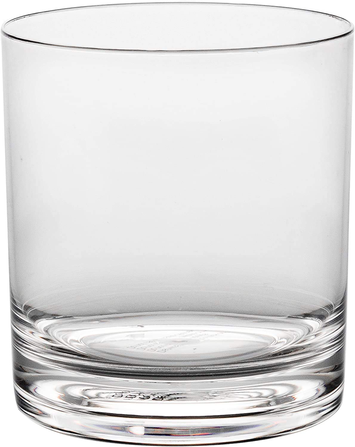 PartyProof Unbreakable Cocktail Tumbler Drinking Glasses 12oz Whiskey or Scotch Glass Reusable Tritan Shatterproof Plastic, Set of 4, Dishwasher Safe, Outdoors Drinkware Camping Cups