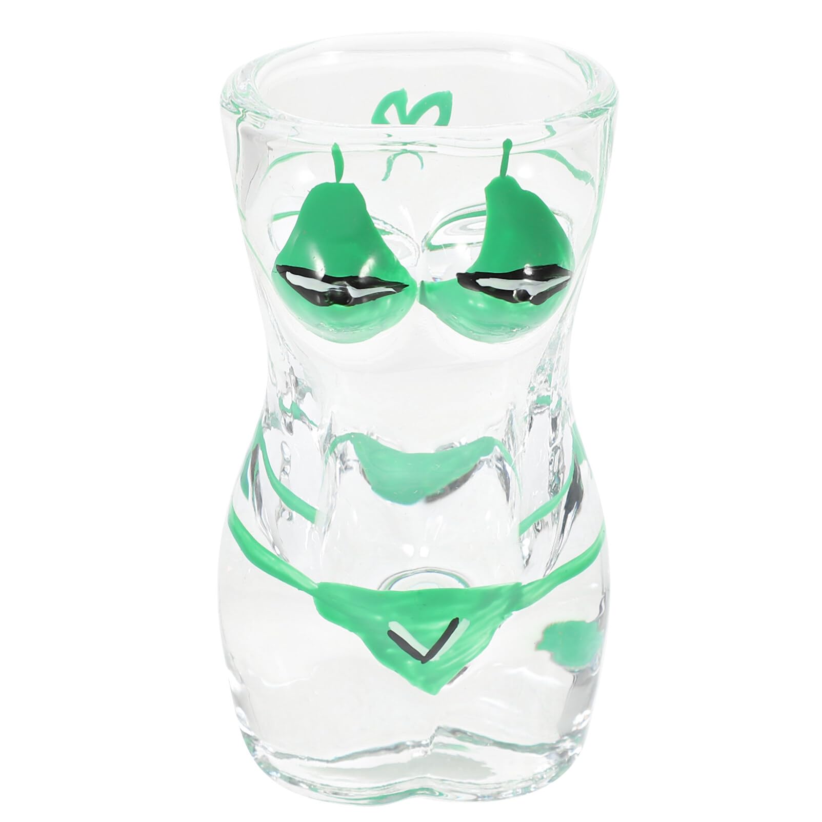 BESTOYARD Beer Glass Lady Whiskey Glasses Wine Shot Creative Body Shape Glass Cup for Home Party Bar Random Color