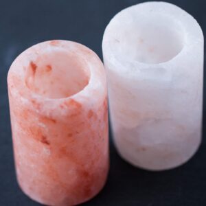 Himalayan Salt Shot Glasses - Pure Food Grade Himalayan Pink Salt - No Fillers or Binders - Handcrafted All Natural Tequila Salt Shot Glasses Set by Cestari (2 pack)