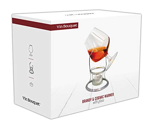 Vin Bouquet Brandy & Cognac Warmer, Stainless Steel, Silver, 20 x 15 x 11.5 cm