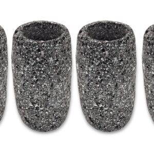 MEXTEQUIL - Volcanic Stone Shot Glasses - Set of Natural Shot Glass - 1.5 Oz - 100% Organic & Eco friendly - Natural Basalt Rock (4 pieces)