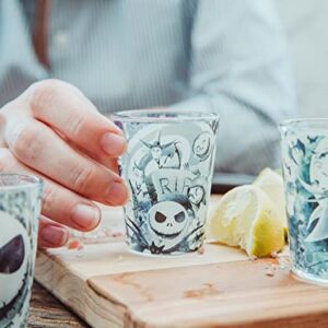 Disney Nightmare Before Christmas Inkblots 2-Ounce Mini Shot Glasses | Set Of 4