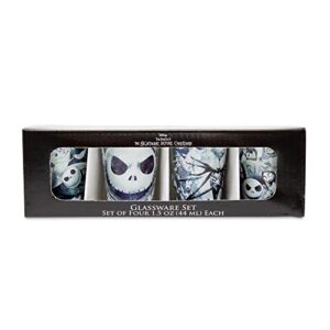 Disney Nightmare Before Christmas Inkblots 2-Ounce Mini Shot Glasses | Set Of 4