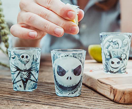 Disney Nightmare Before Christmas Inkblots 2-Ounce Mini Shot Glasses | Set Of 4