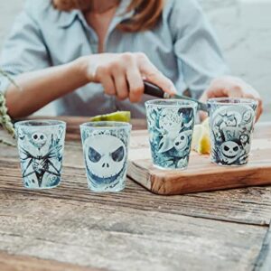 Disney Nightmare Before Christmas Inkblots 2-Ounce Mini Shot Glasses | Set Of 4