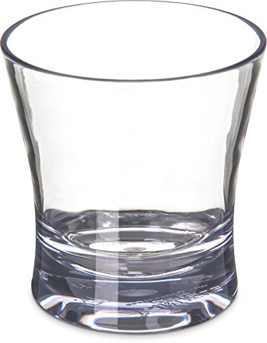 Carlisle FoodService Products Alibi Rocks Glass for Restaurant, Kitchen, and Bar, Plastic, 9 Ounces, Clear