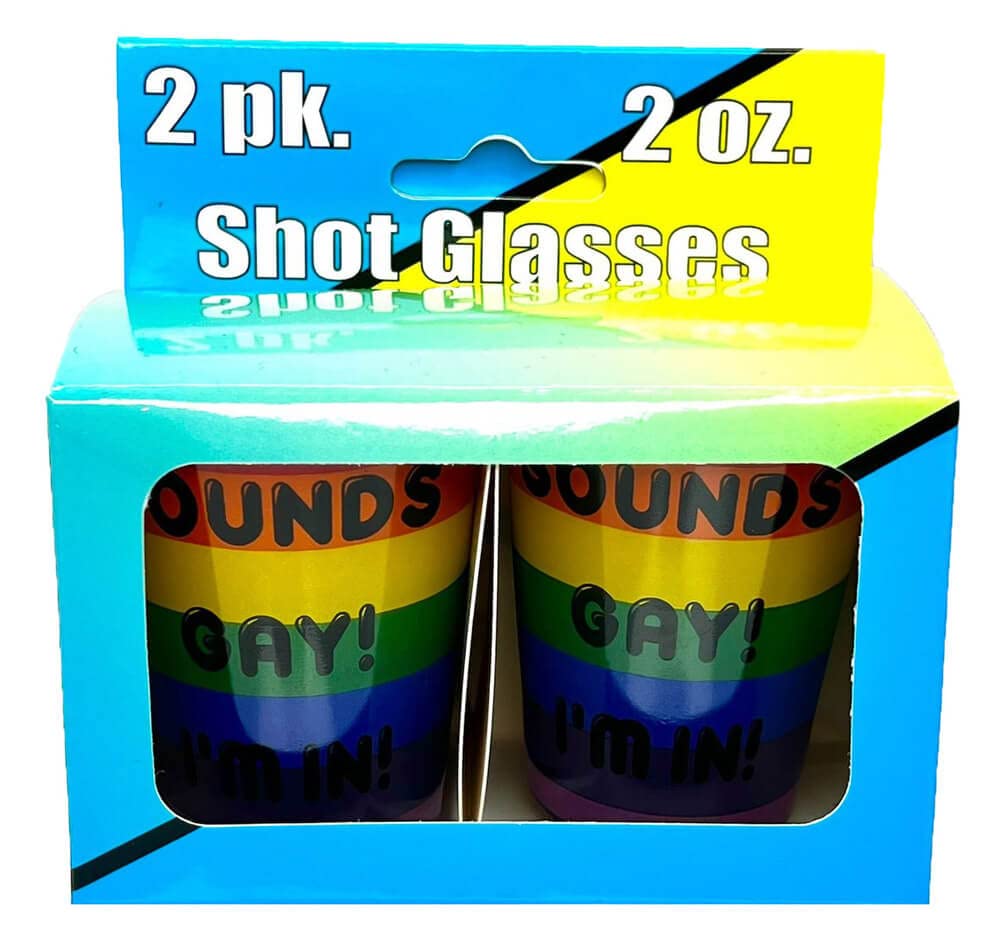 Black Ball Corp. Sounds Gay I'm In - 2oz Novelty Shot Glass - 2 Piece Set