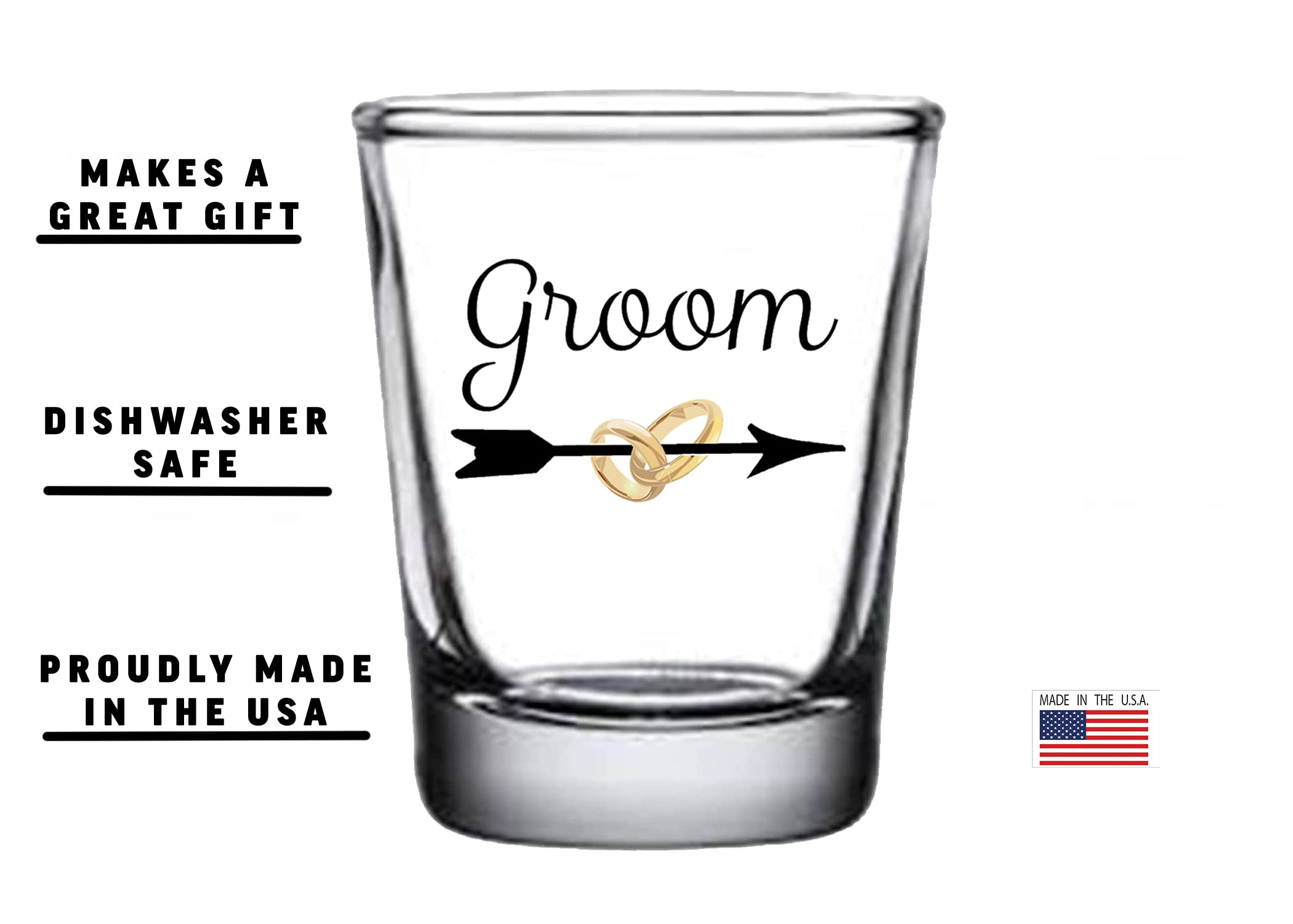 Rogue River Tactical Groom Shot Glass Set Gift For Husband Wife Newlywed Wedding Gift Novelty